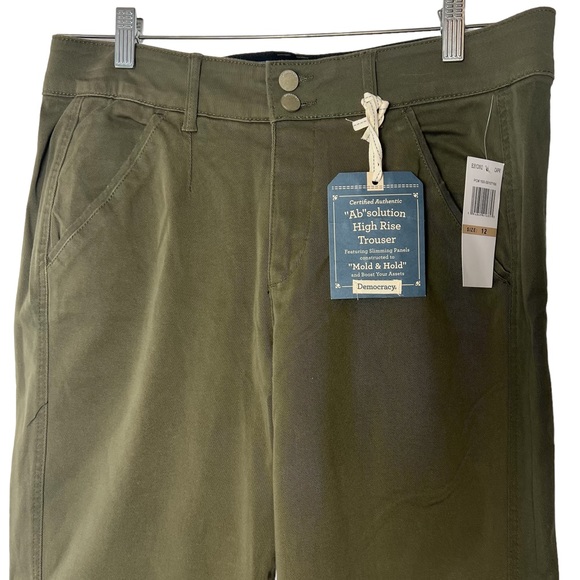 Democracy | Pants & Jumpsuits | 358 Democracy Caper Green High Rise ...